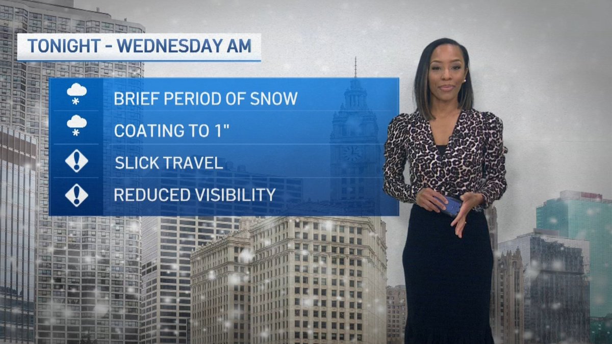 CHICAGO FORECAST: Light Snow Develops Tonight – NBC Chicago