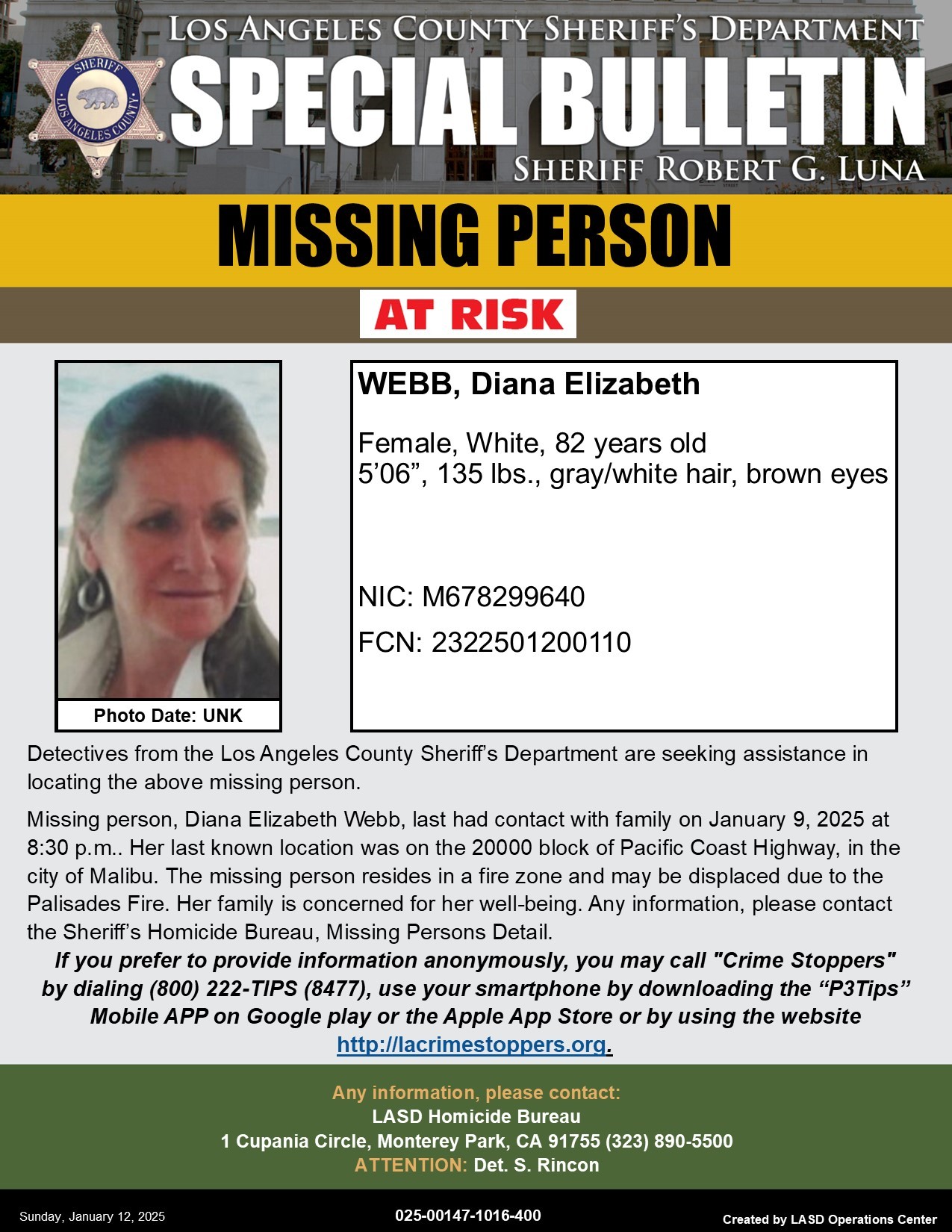 LASD seeking 17 at-risk, missing people in LA County wildfires – NBC ...