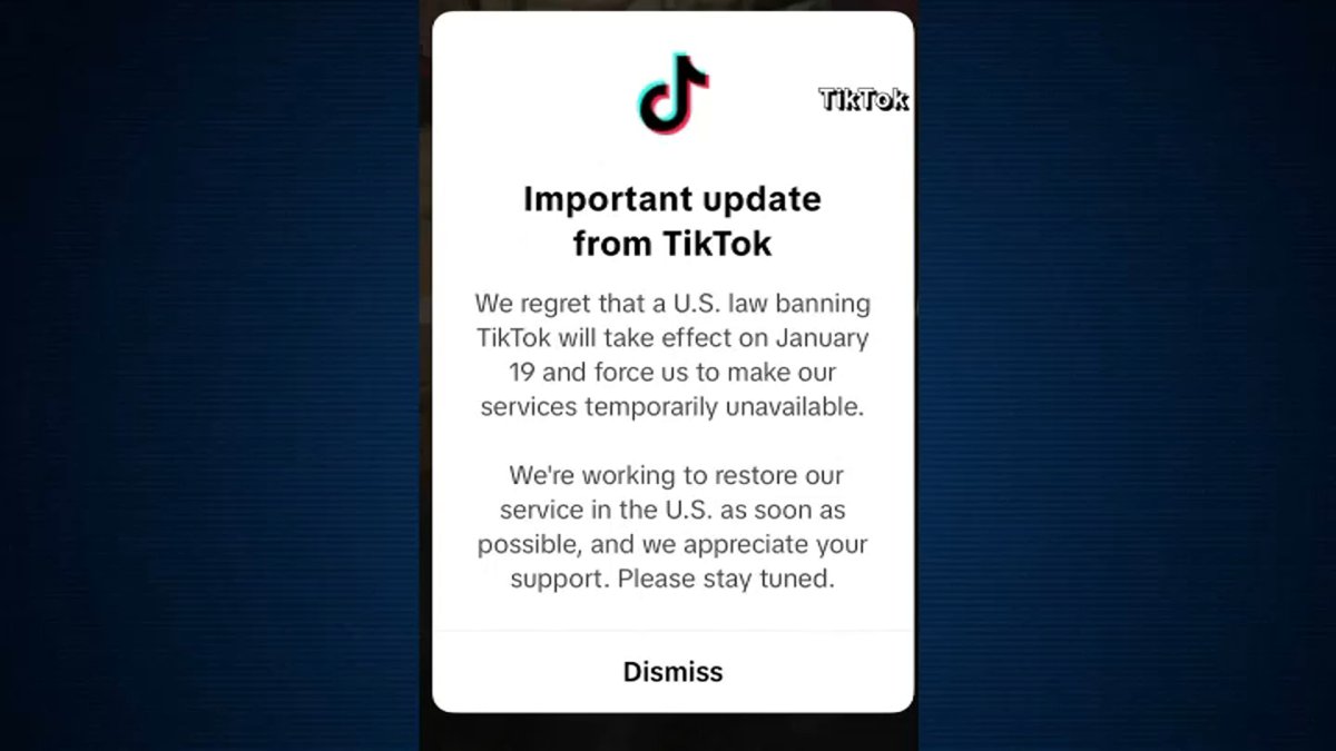 TikTok no longer available for US users ahead of ban – NBC Chicago