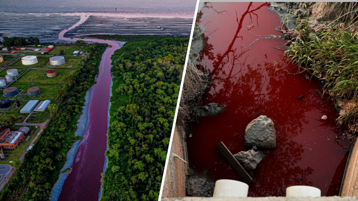A river near Buenos Aires turns red, sparking fears of toxic leak – NBC ...