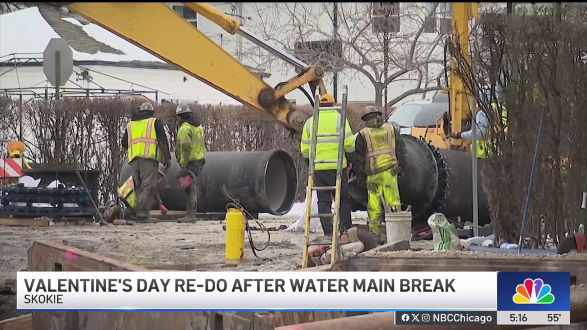 Skokie redoes Valentine’s Day following water main break – NBC Chicago