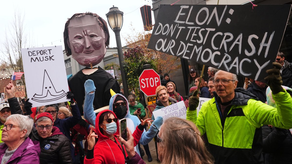 Tesla Takedown protests target Elon Musk’s car company – NBC Chicago