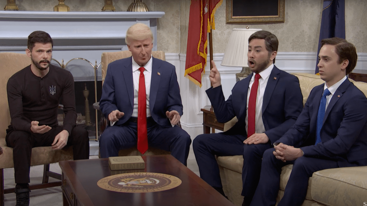 ‘SNL’ cold open pokes fun at Zelenskyy Oval Office visit – NBC Chicago