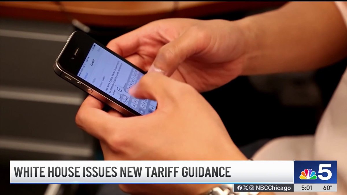 White House issues new tariff guidance around technology – NBC Chicago