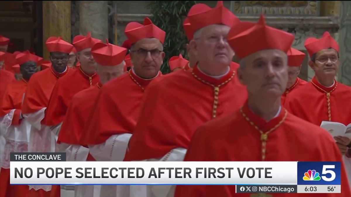 Conclave voting begins, but no new pope chosen – NBC Chicago