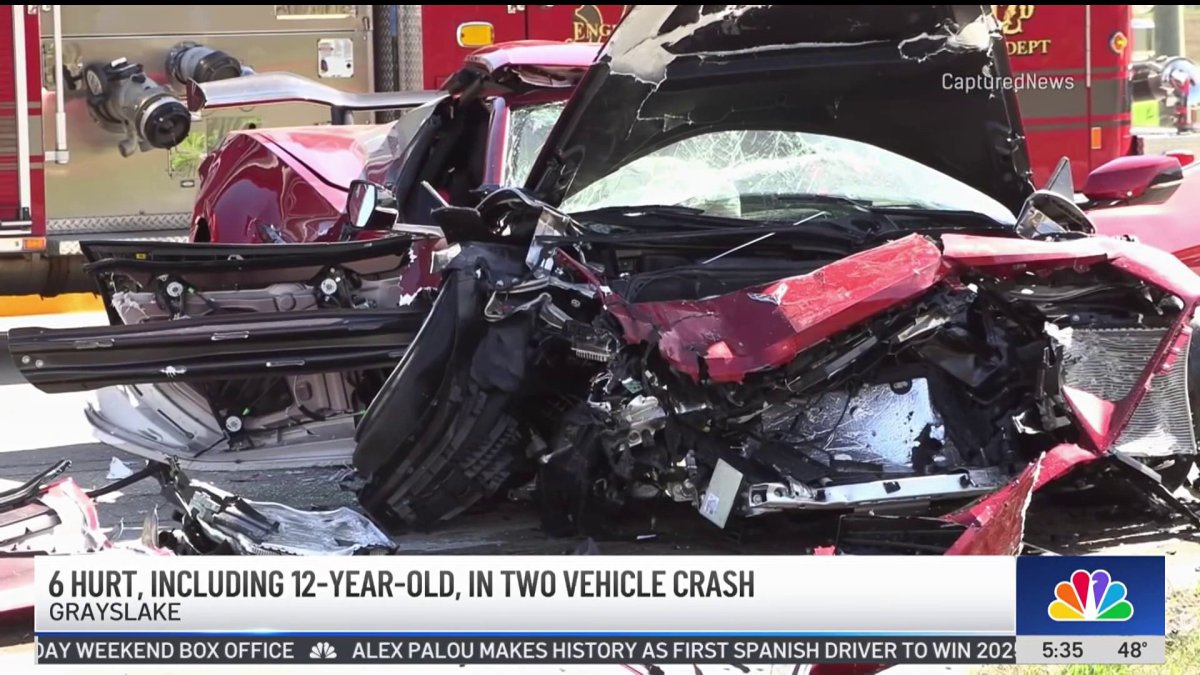 6 hospitalized, including 12-year-old, after crash in Grayslake – NBC ...