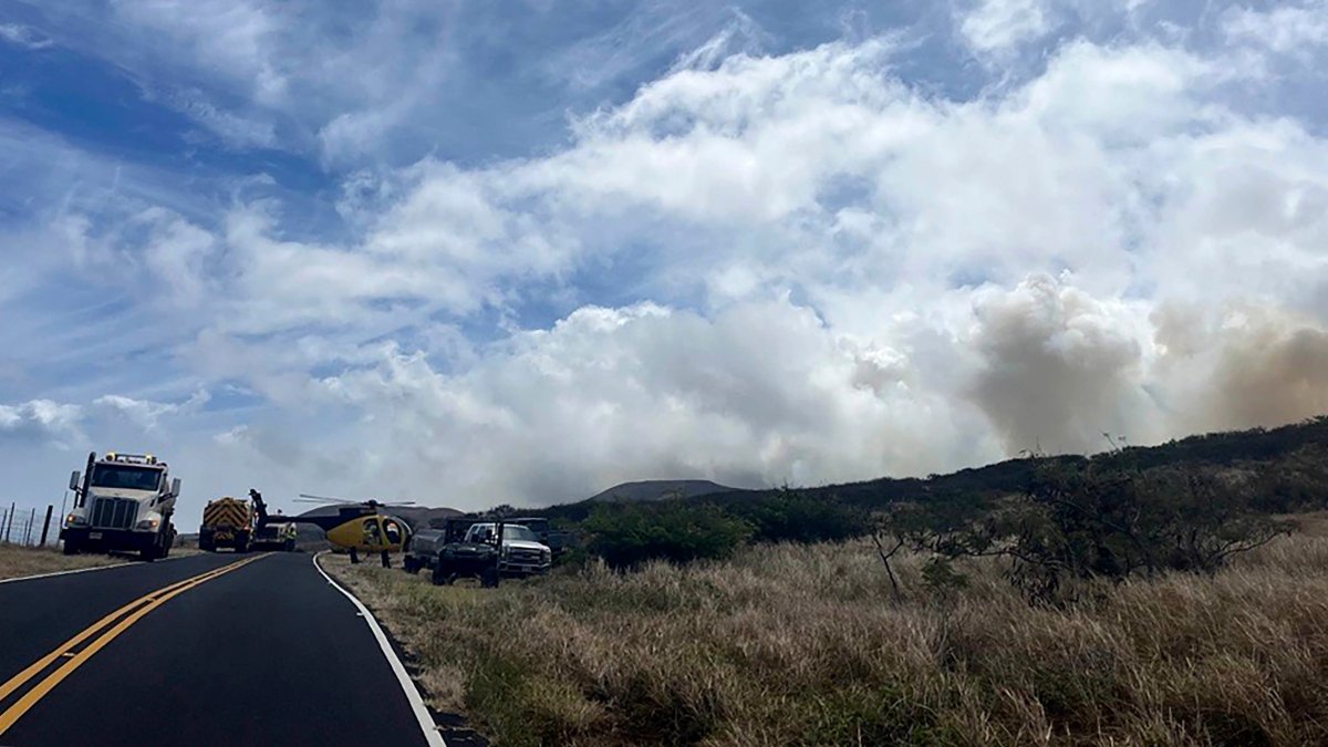 Brush fire in Hawaii forces evacuations, no structures burned – NBC Chicago