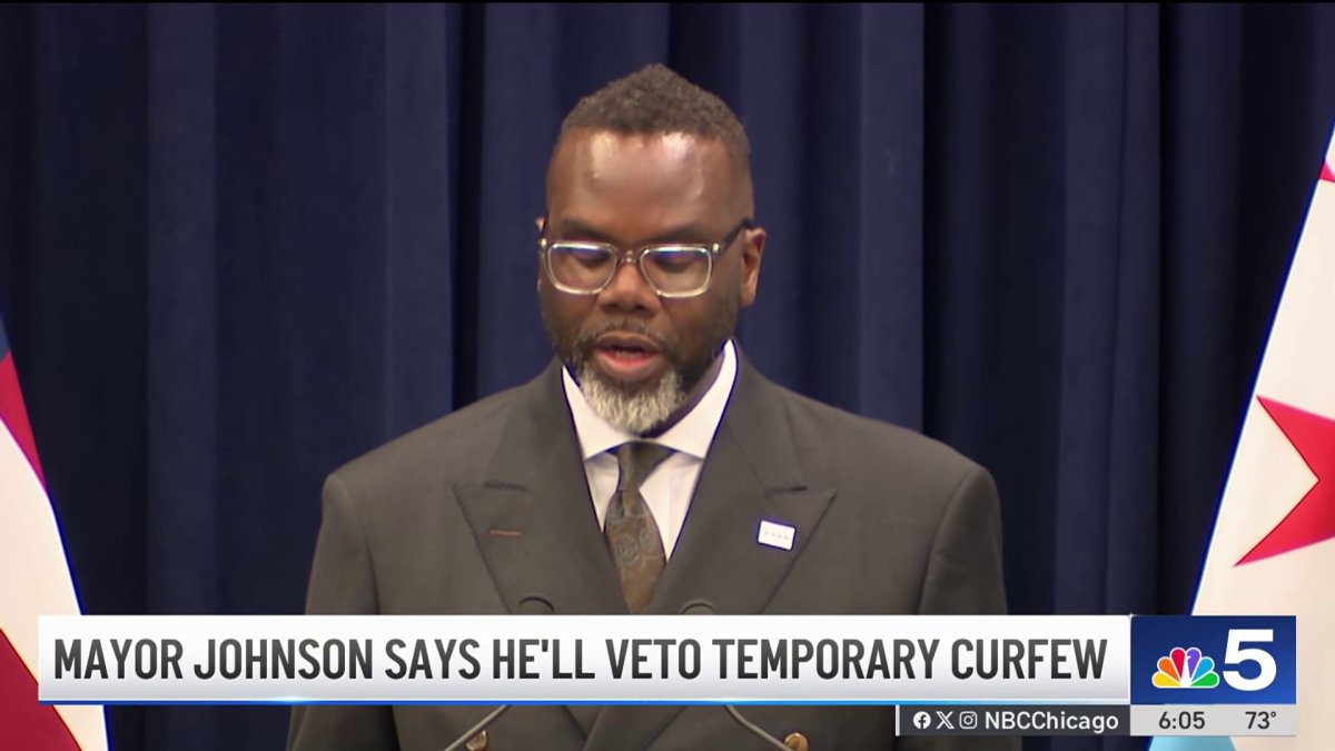 Mayor Johnson says he’ll veto curfew ordinance – NBC Chicago