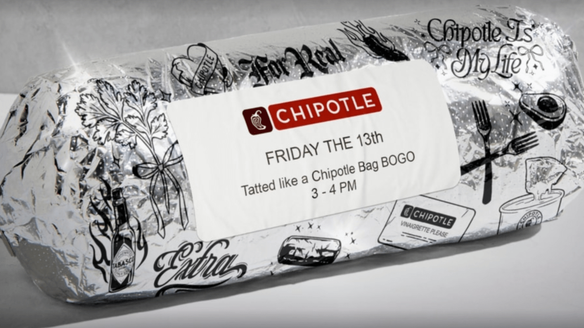 Chipotle has a Friday the 13th BOGO deal if you’re tatted – NBC Chicago