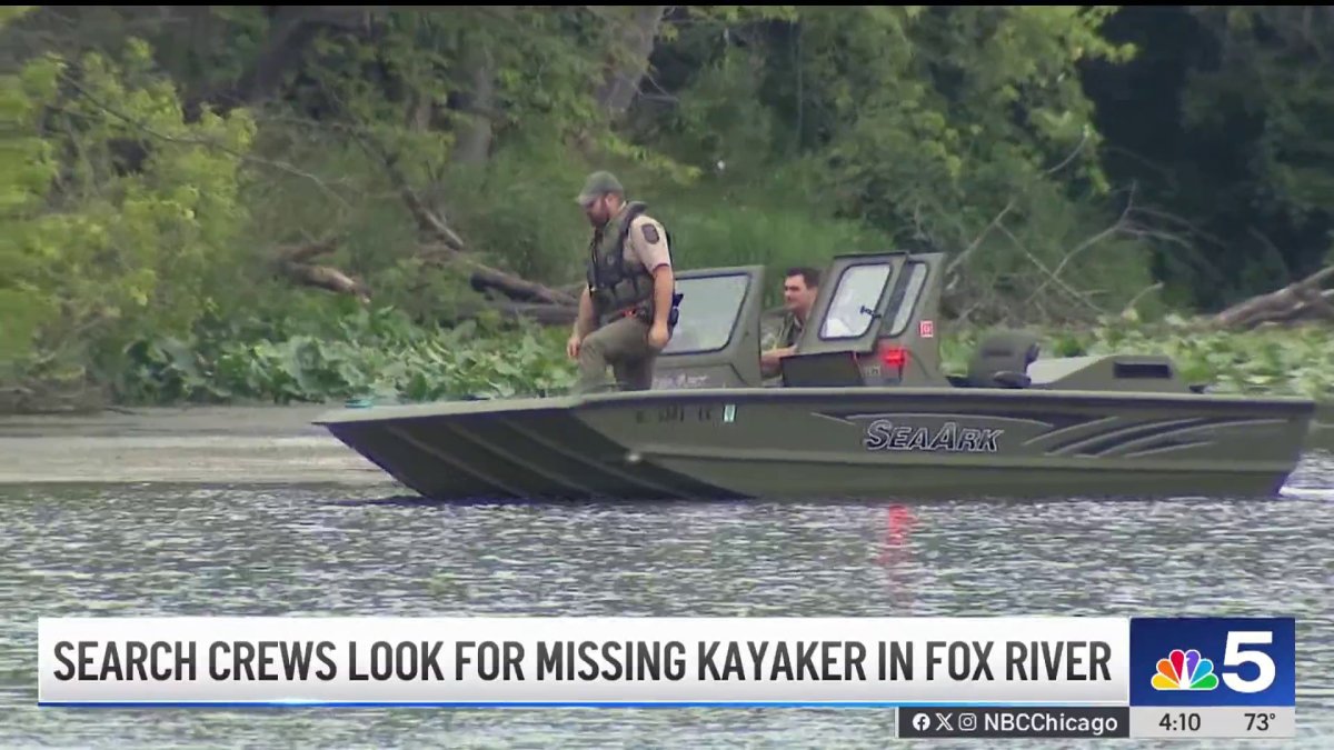 Video: Search underway for missing kayaker in Fox River – NBC Chicago