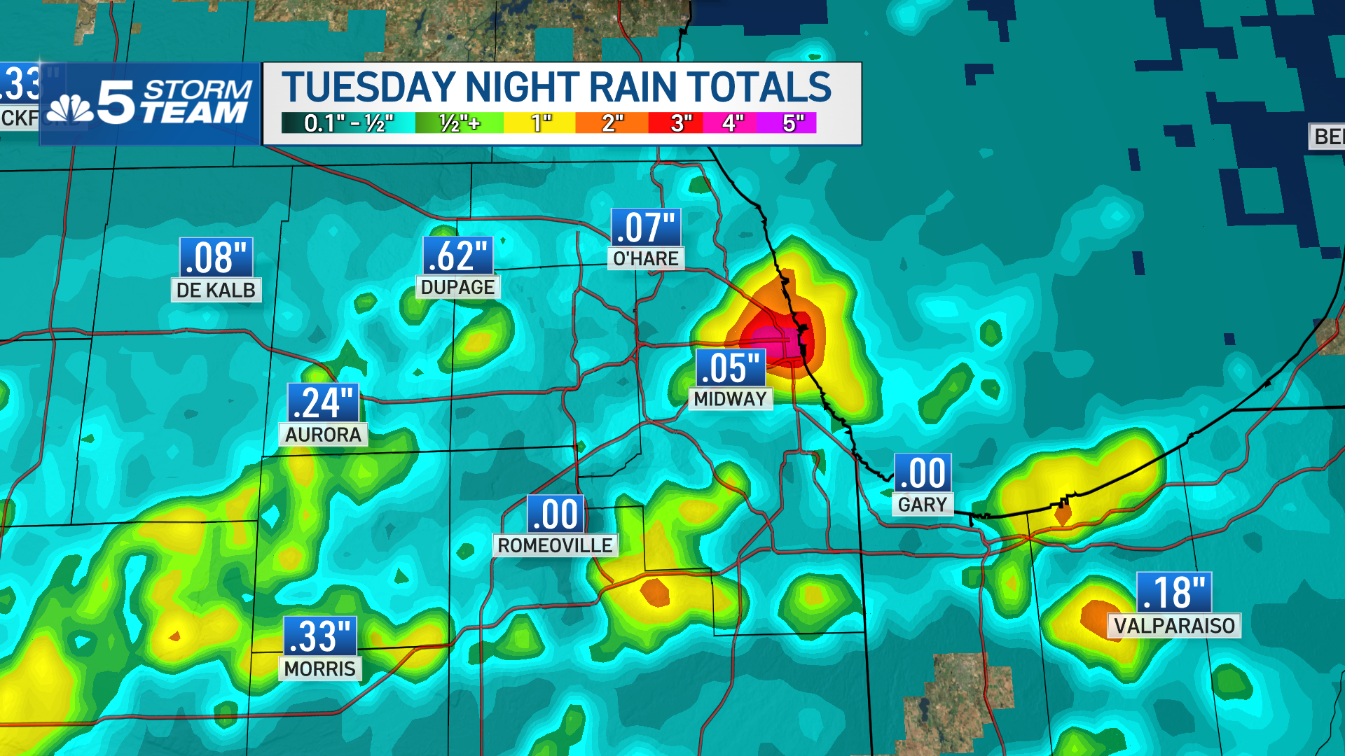 How much rain fell in Chicago during flash flood? – NBC Chicago