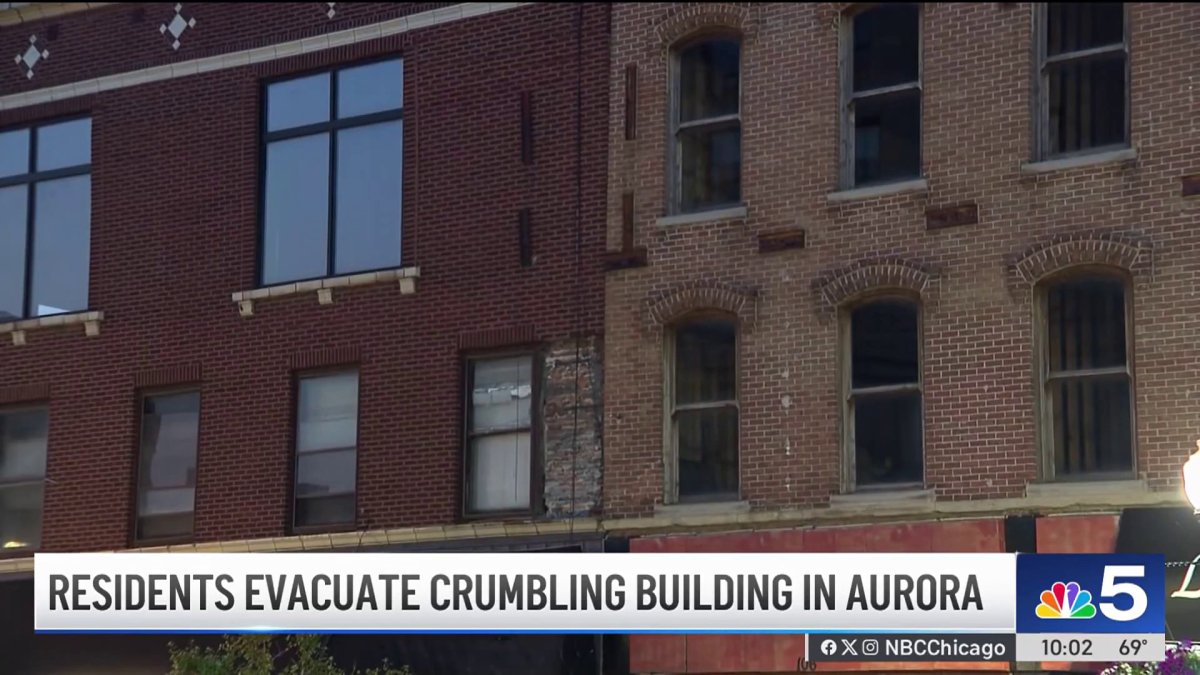 Residents evacuate downtown Aurora building after bricks fall from ...