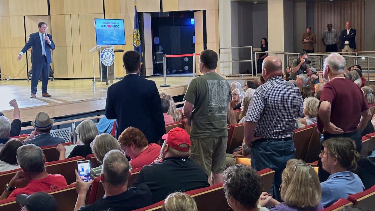 Nebraska Republican faces hostile crowd at town hall on Trump cuts ...