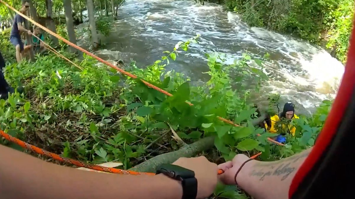 Watch two men get rescued from raging Wisconsin river – NBC Chicago