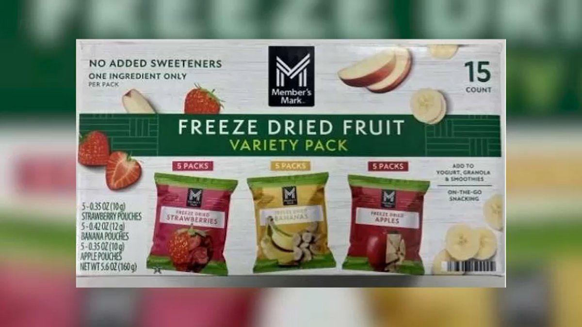Freeze dried fruit sold at Sam’s Club recalled due to listeria – NBC ...