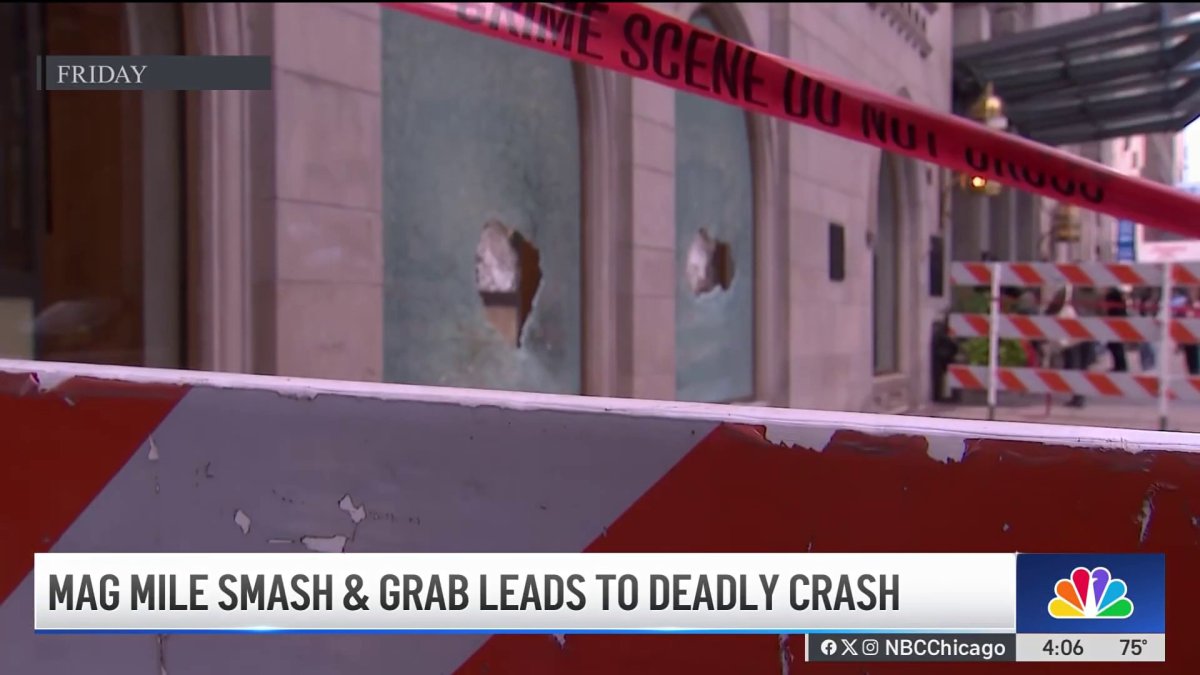 Smash-and-grab on Magnificent Mile end in major crash, innocent ...