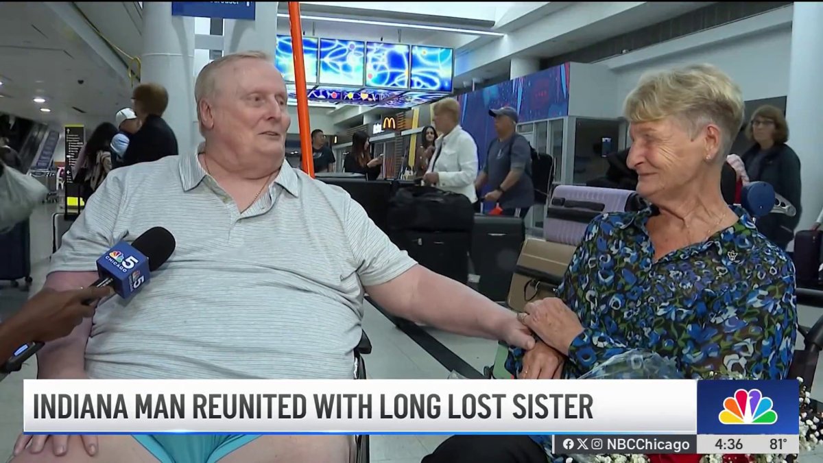 Indiana man reunited with long-lost sister – NBC Chicago