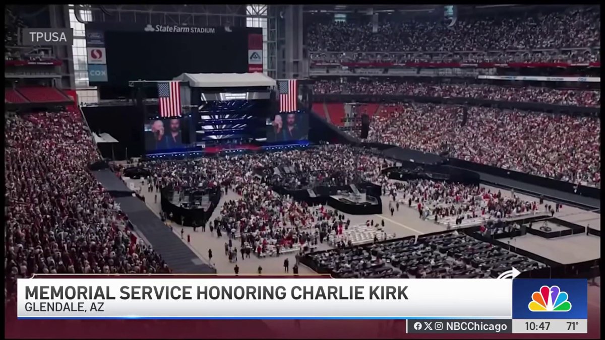 Phoenix-area memorial services pays tribute to Charlie Kirk – NBC Chicago