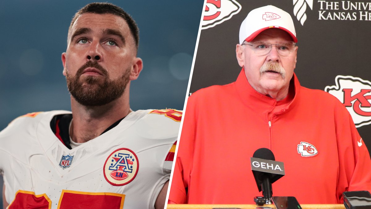 Travis Kelce speaks out after heated exchanges with Andy Reid – NBC Chicago
