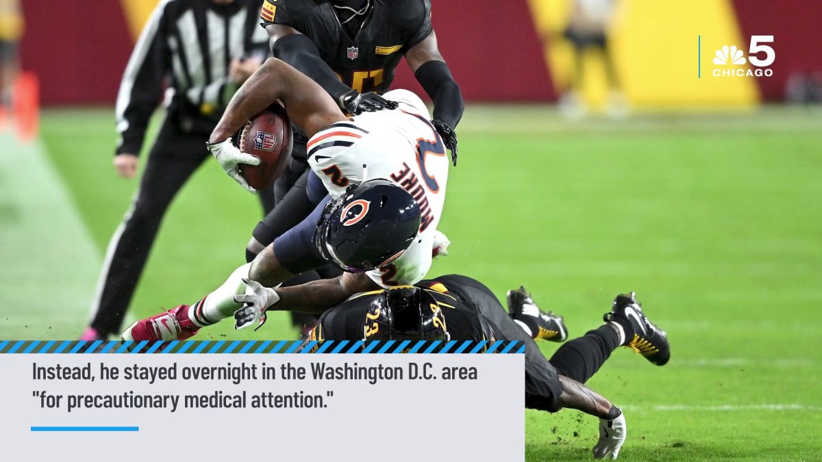 DJ Moore injury update: What Bears said happened – NBC Chicago