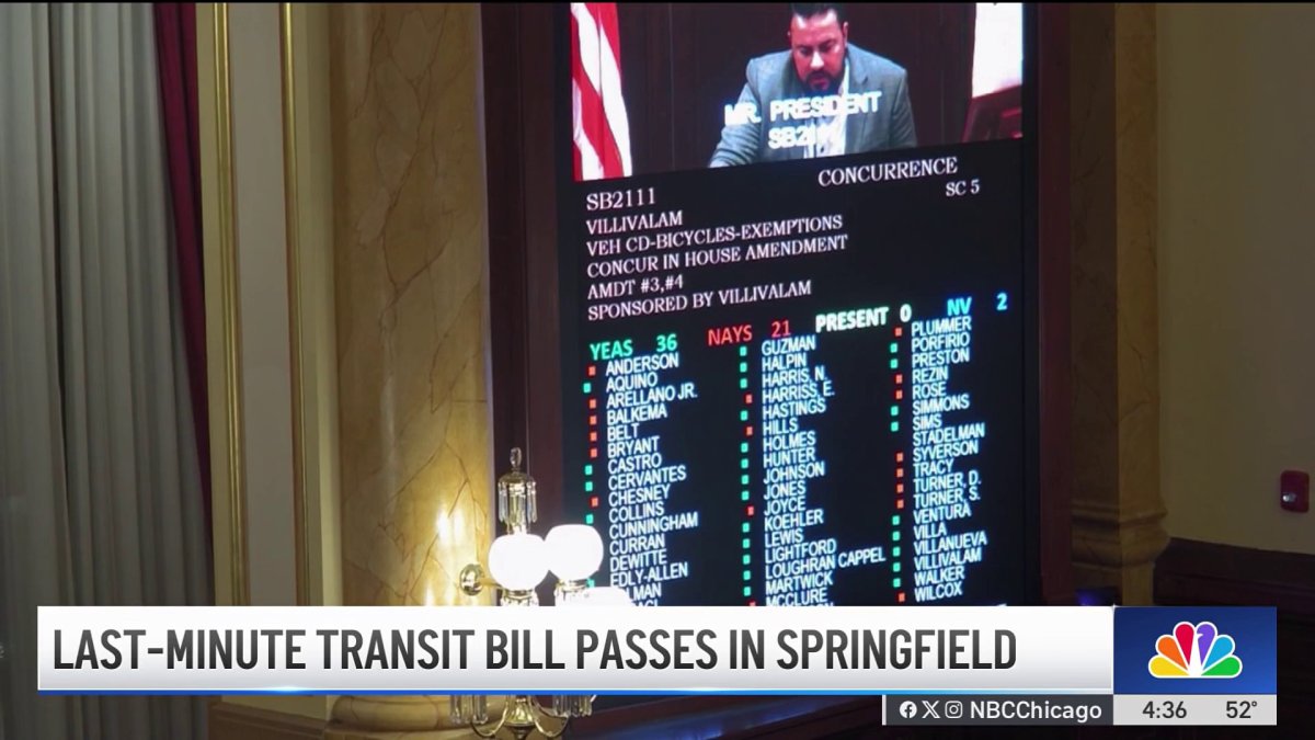 Where is the money for the transit funding bill coming from? – NBC Chicago