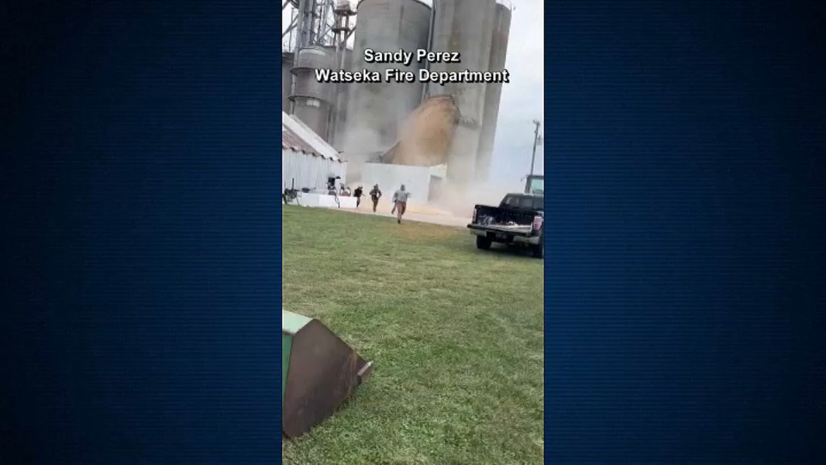 Illinois grain bin collapse sends people running, video shows – NBC Chicago