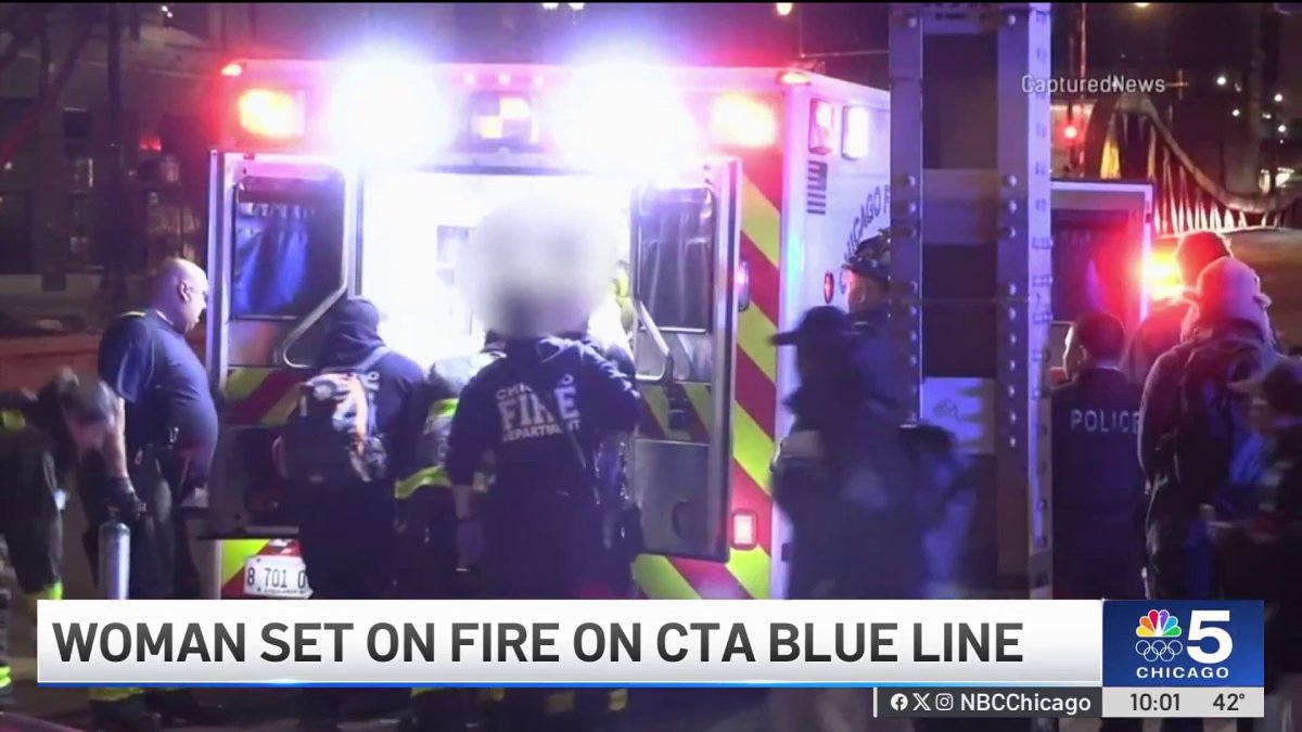 Person in custody after woman lit on fire on CTA train – NBC Chicago