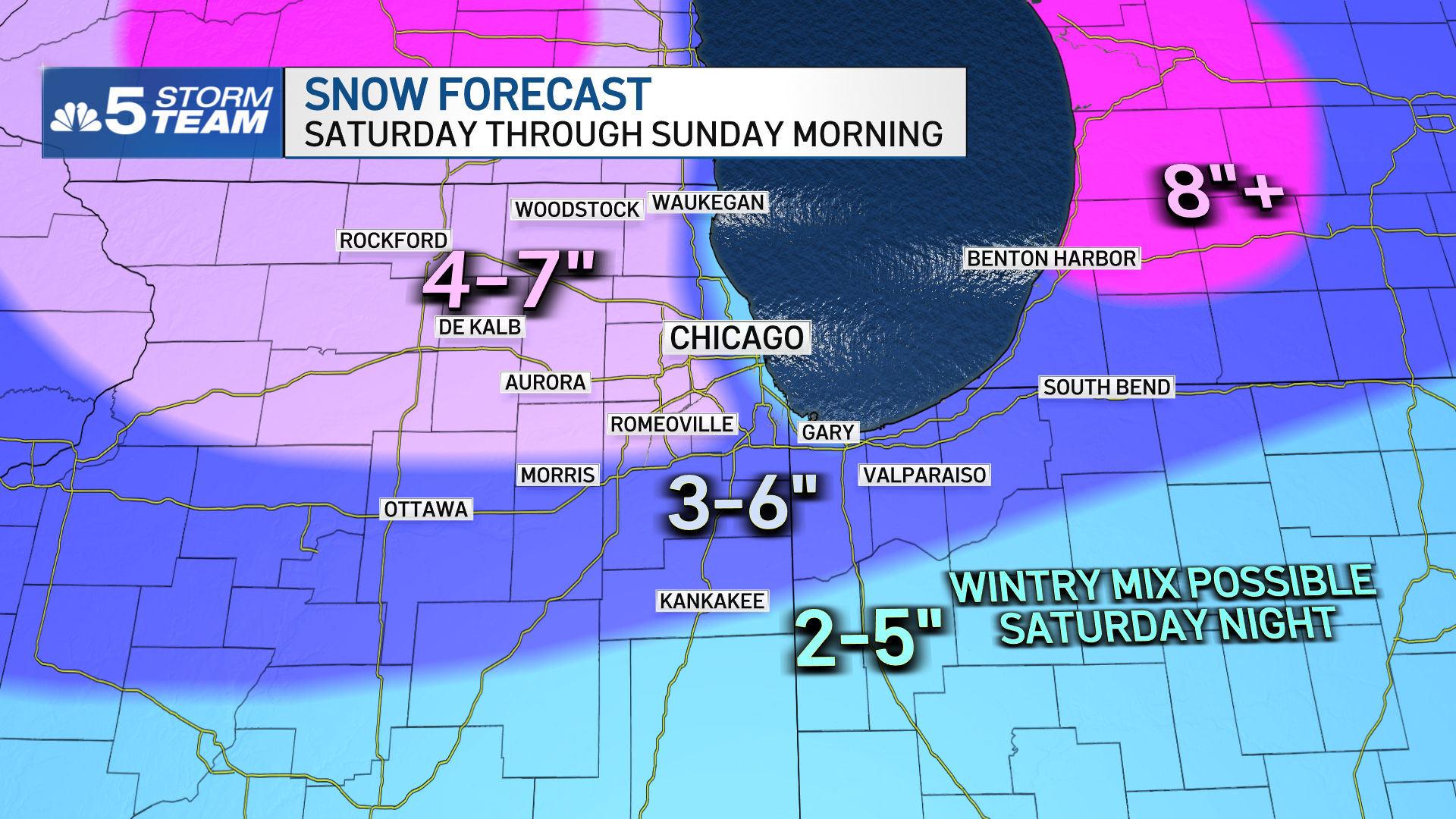 Chicago snow timing: How much could the area see and when? – NBC Chicago
