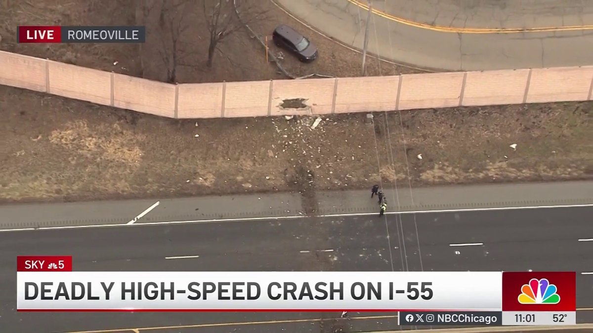 Car goes airborne, breaks through wall and lands on I-55 in deadly ...