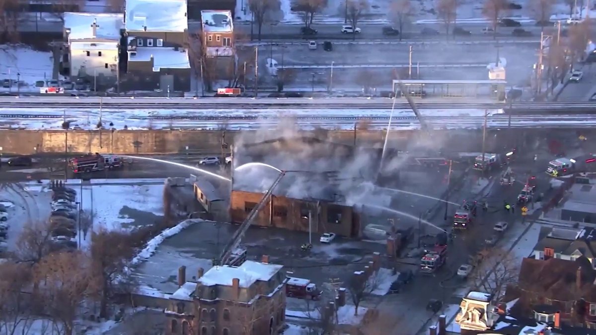 VIDEO: Joliet Fire crews fight blaze that partially collapsed suburban ...