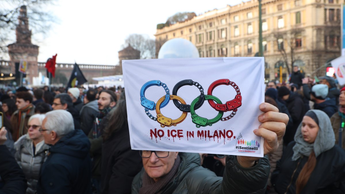 Demonstrators in Milan protest ICE unit at Winter Olympics – NBC Chicago