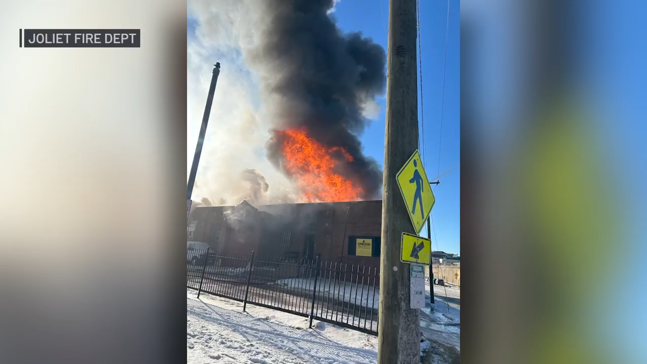 Street blocked as crews fight blaze in commercial Joliet building – NBC ...