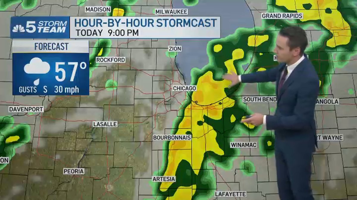 Chicago weather: Threat of rain, storms and damaging winds – NBC Chicago