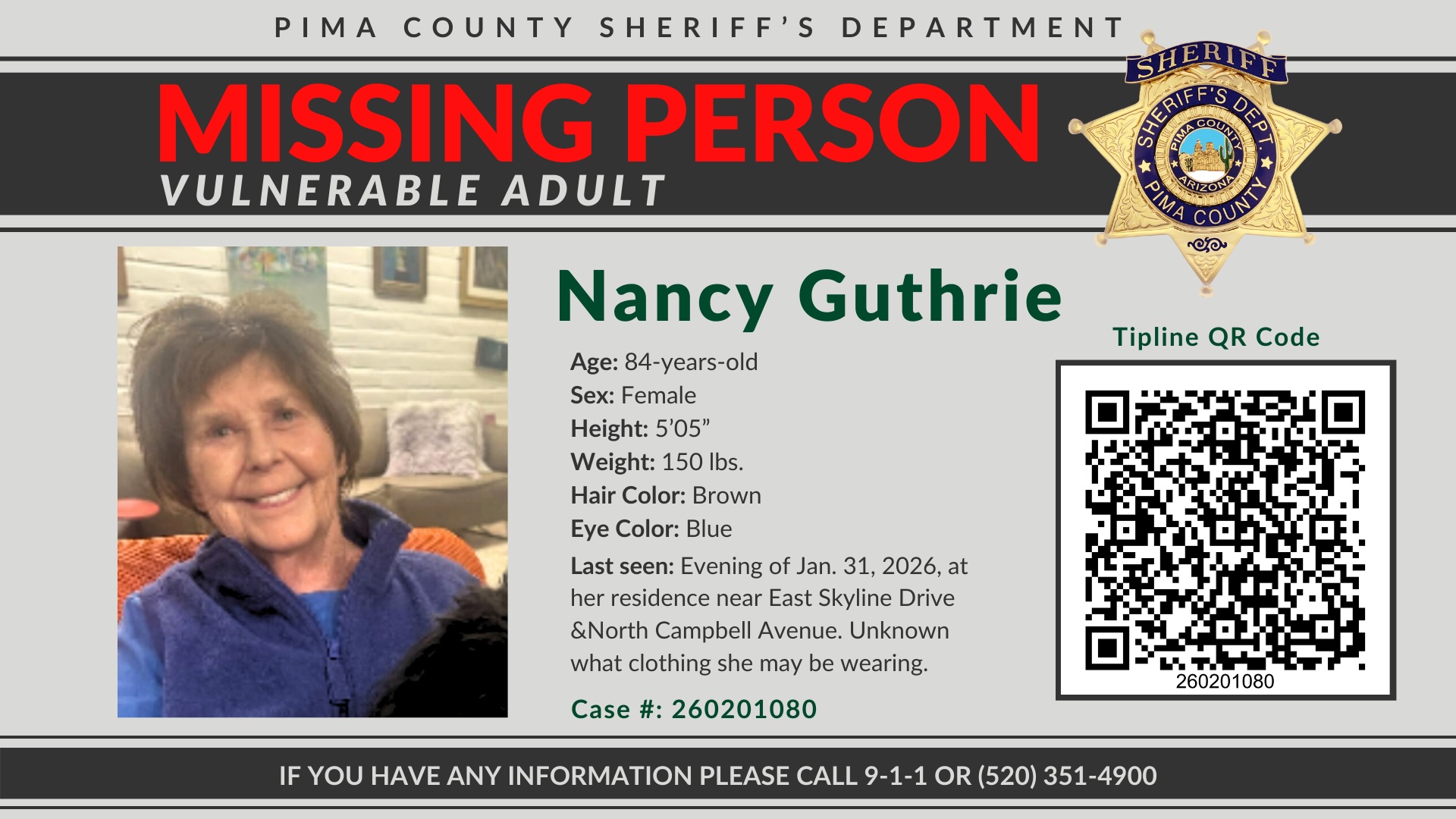 Savannah Guthrie’s mom taken from Arizona home, sheriff says – NBC Chicago