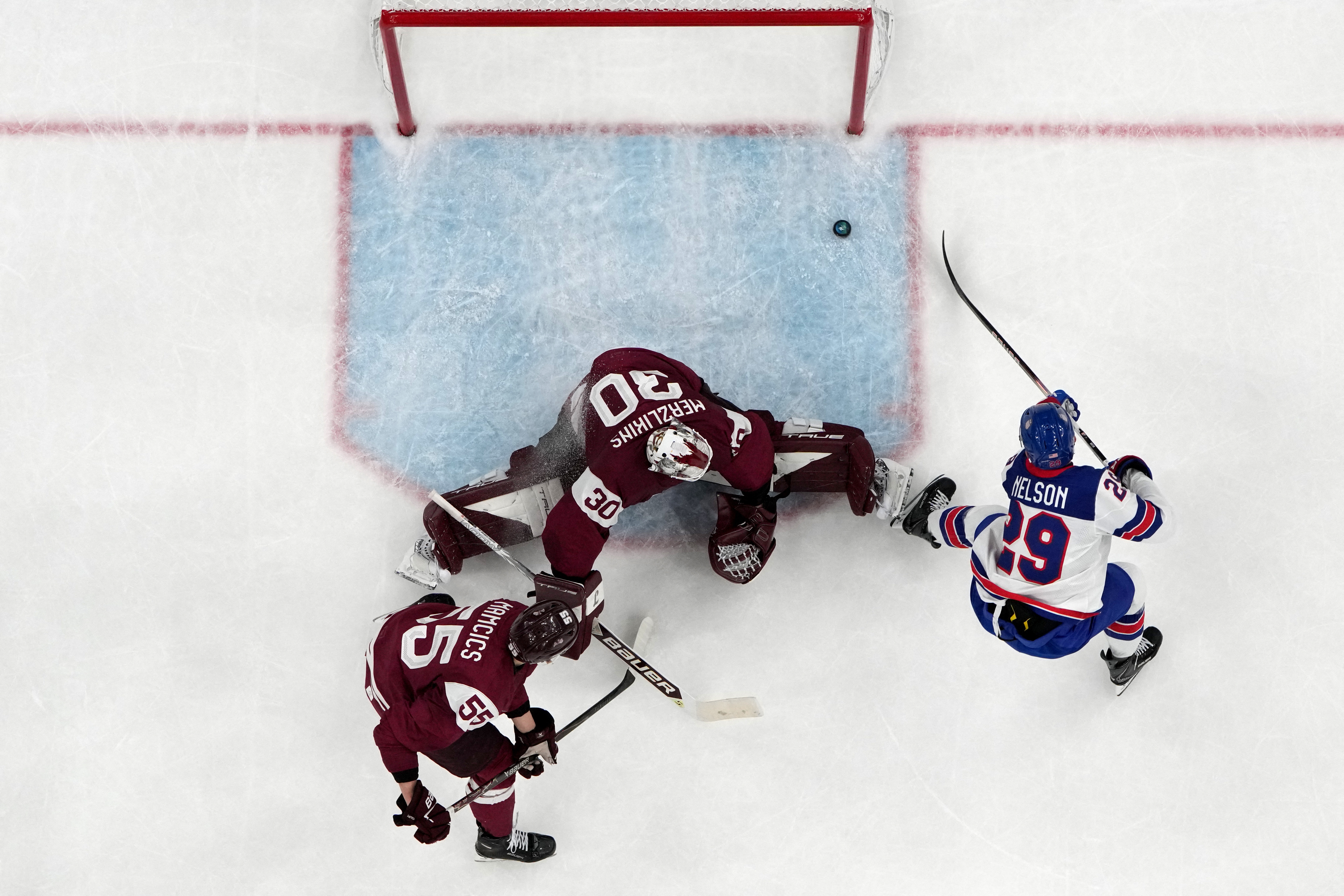 Controversial calls erase 2 U.S. hockey goals vs. Latvia – NBC Chicago