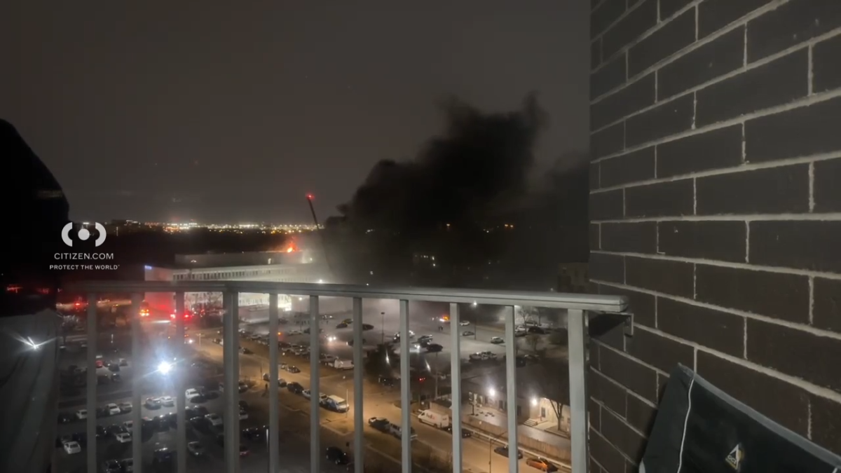 Plume of smoke visible from I-90 rises from fire near O’Hare – NBC Chicago