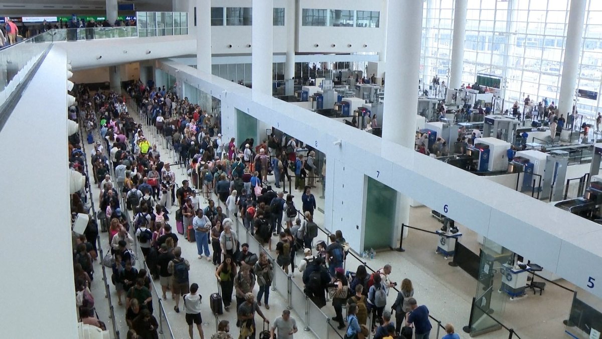 Extremely long lines at airports as partial government shutdown ...