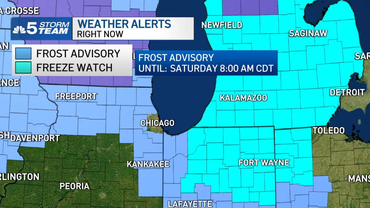 Frost advisory, freeze watch for Chicago as May begins – NBC Chicago