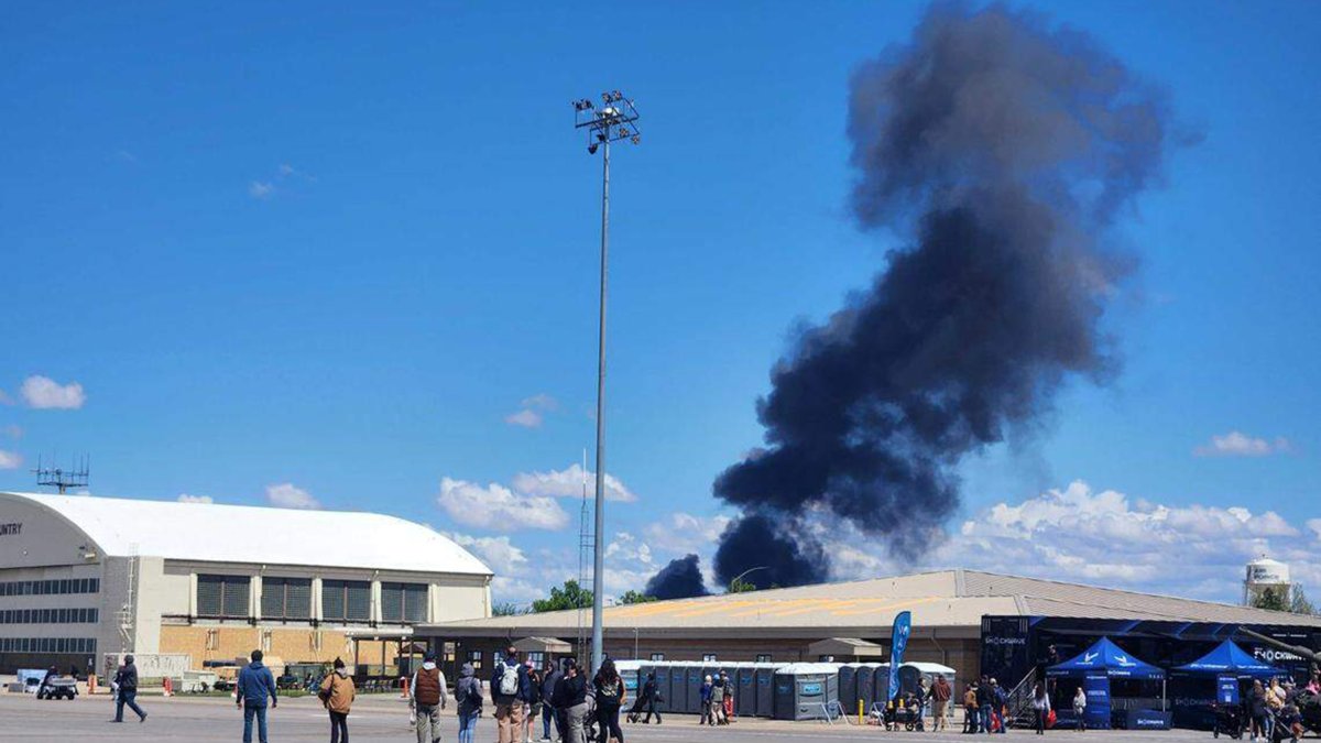 2 jets collide midair at Idaho Air Force base show – NBC Chicago