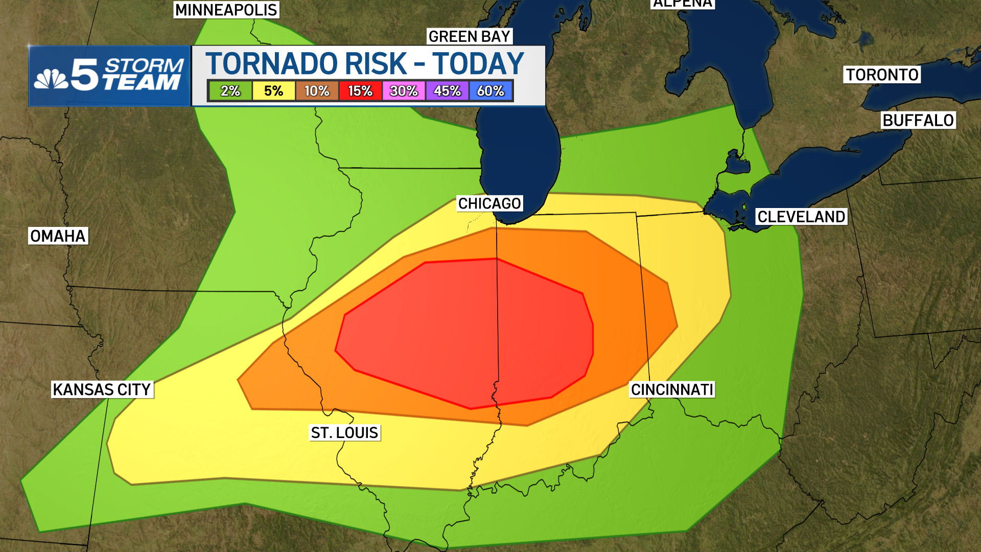 New maps show where greatest risk of severe weather sits in Illinois ...